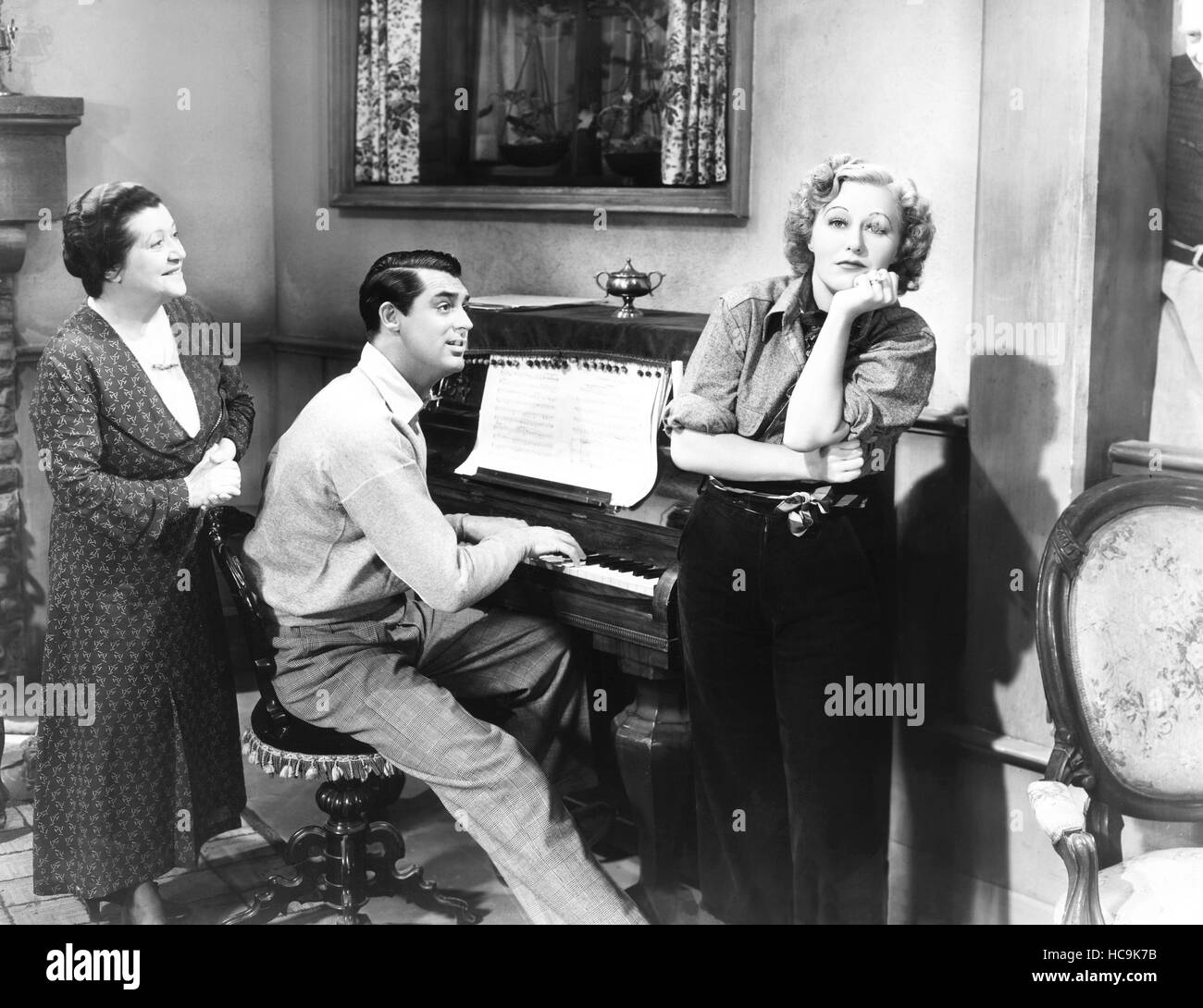 WHEN YOU'RE IN LOVE, from left: Emma Dunn, Cary Grant, Grace Moore ...