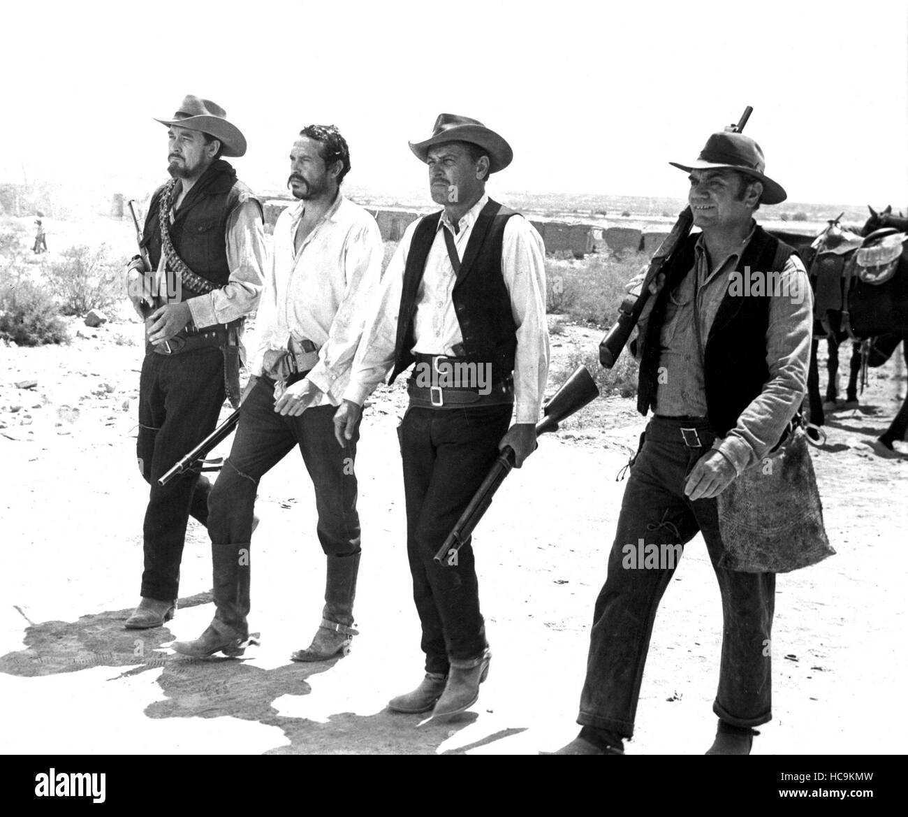 THE WILD BUNCH, Ben Johnson, Warren Oates, William Holden, Ernest ...