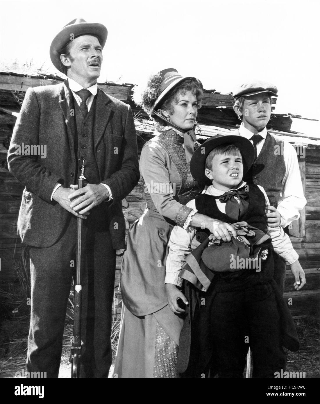 THE WILD COUNTRY, from left: Steve Forrest, Vera Miles, Clint Howard ...