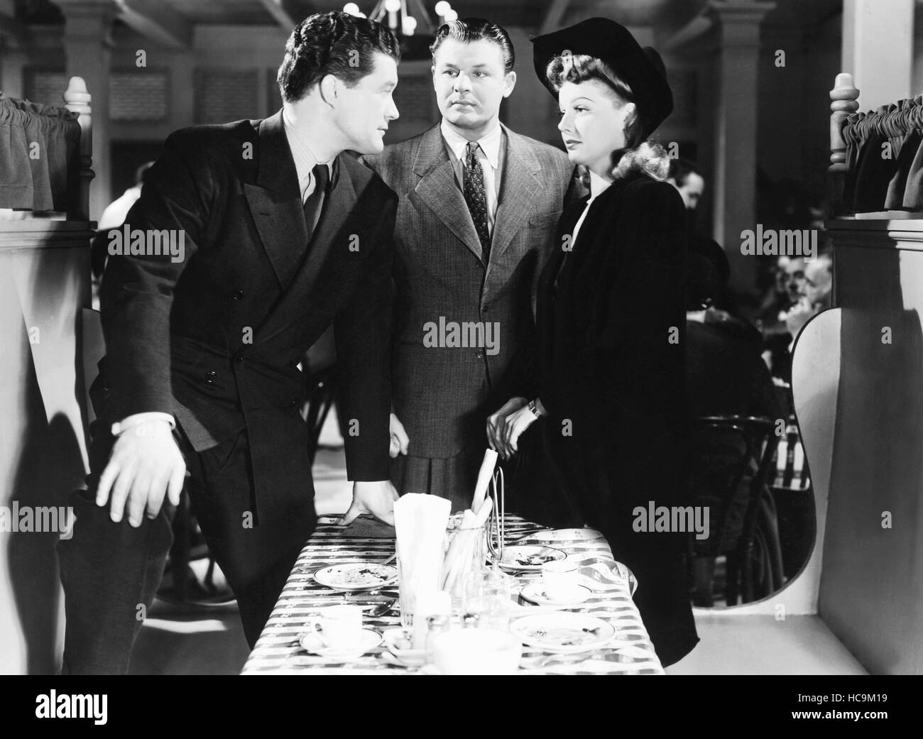 WINGS FOR THE EAGLE, from left: Dennis Morgan, Jack Carson, Ann ...