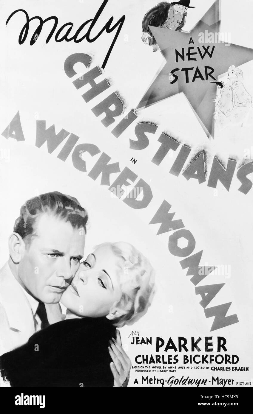 A WICKED WOMAN, US poster, from left: Charles Bickford, Mady Christians ...
