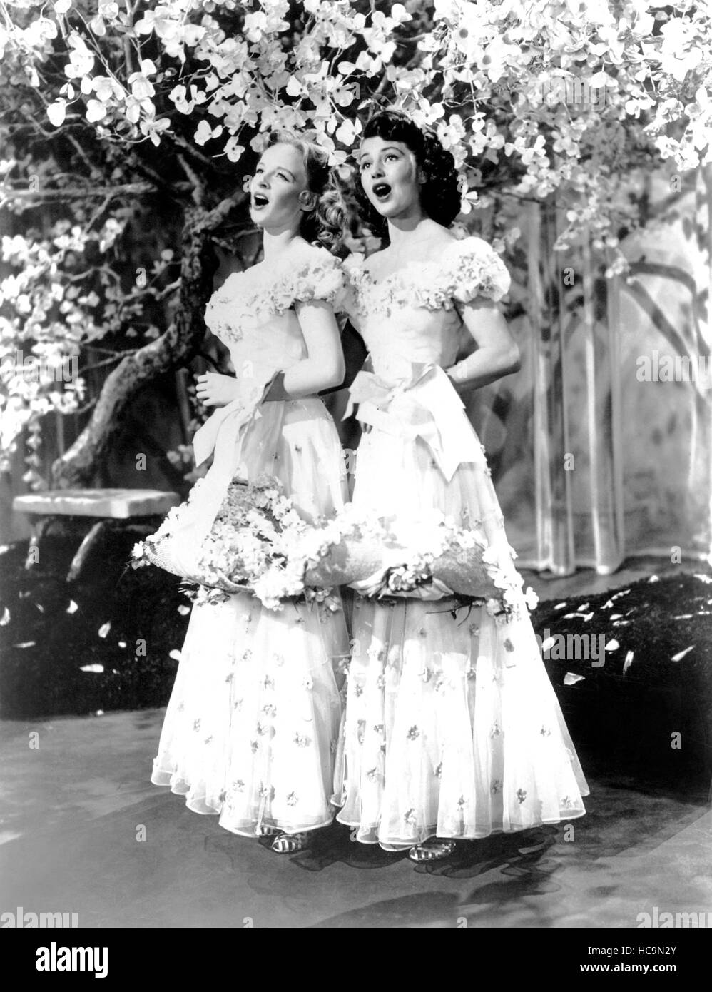 WORDS AND MUSIC, from left, Dee Turnell, Cyd Charisse, 1948 Stock Photo ...