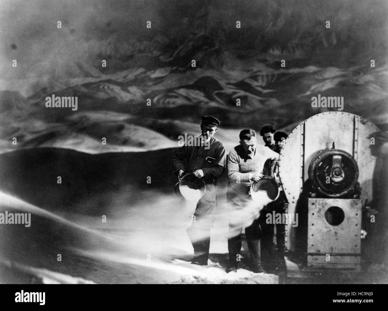 WOMAN IN THE MOON, (aka FRAU IM MOND), director Fritz Lang, (in sweater ...