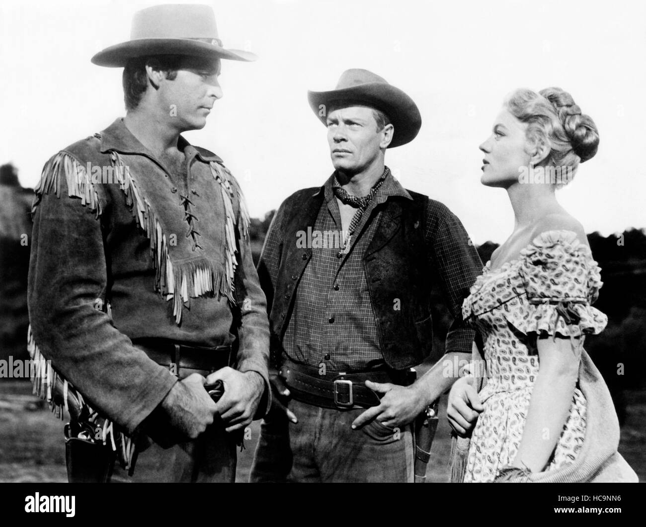 THE YELLOW TOMAHAWK, from left: Rory Calhoun, Peter Graves, Peggie ...