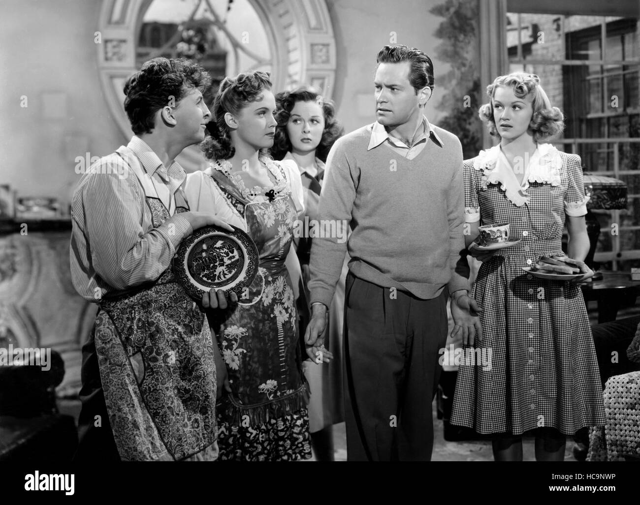 YOUNG AND WILLING, from left: Eddie Bracken, Barbara Britton, Susan ...