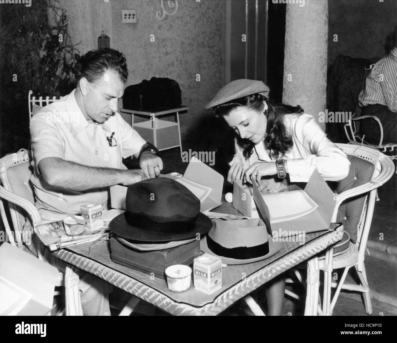 YOU BELONG TO ME, from left, director Wesley Ruggles, Barbara Stanwyck ...