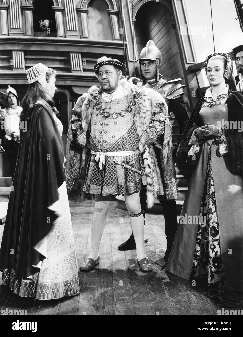 YOUNG BESS, from left: Jean Simmons as Queen Elizabeth I, Charles ...