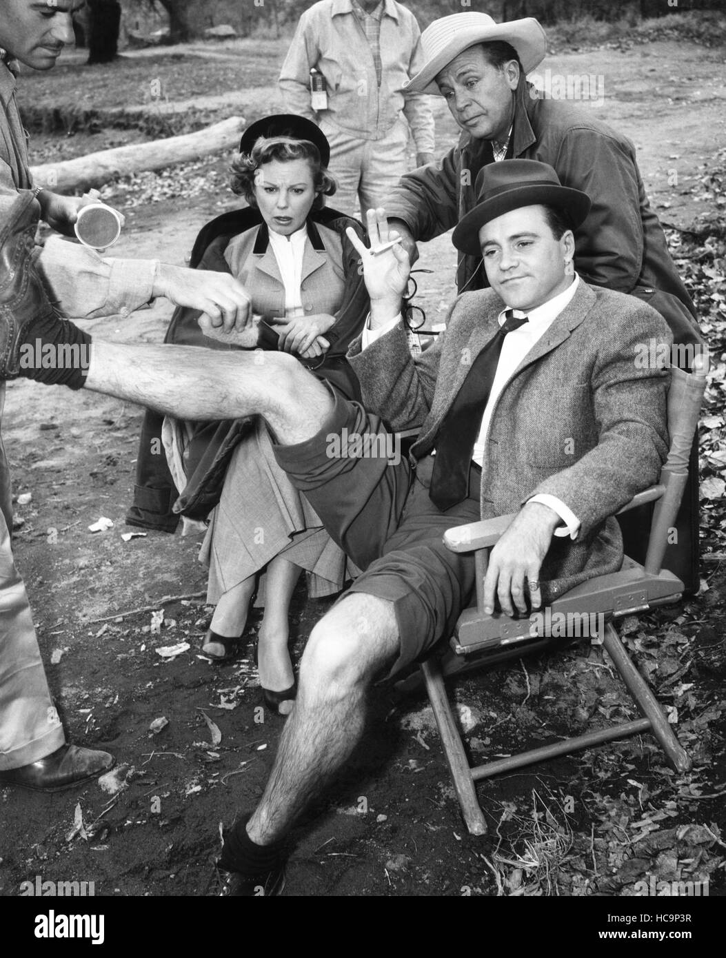 YOU CAN'T RUN AWAY FROM IT, Jack Lemmon, showing off his gams to costar ...