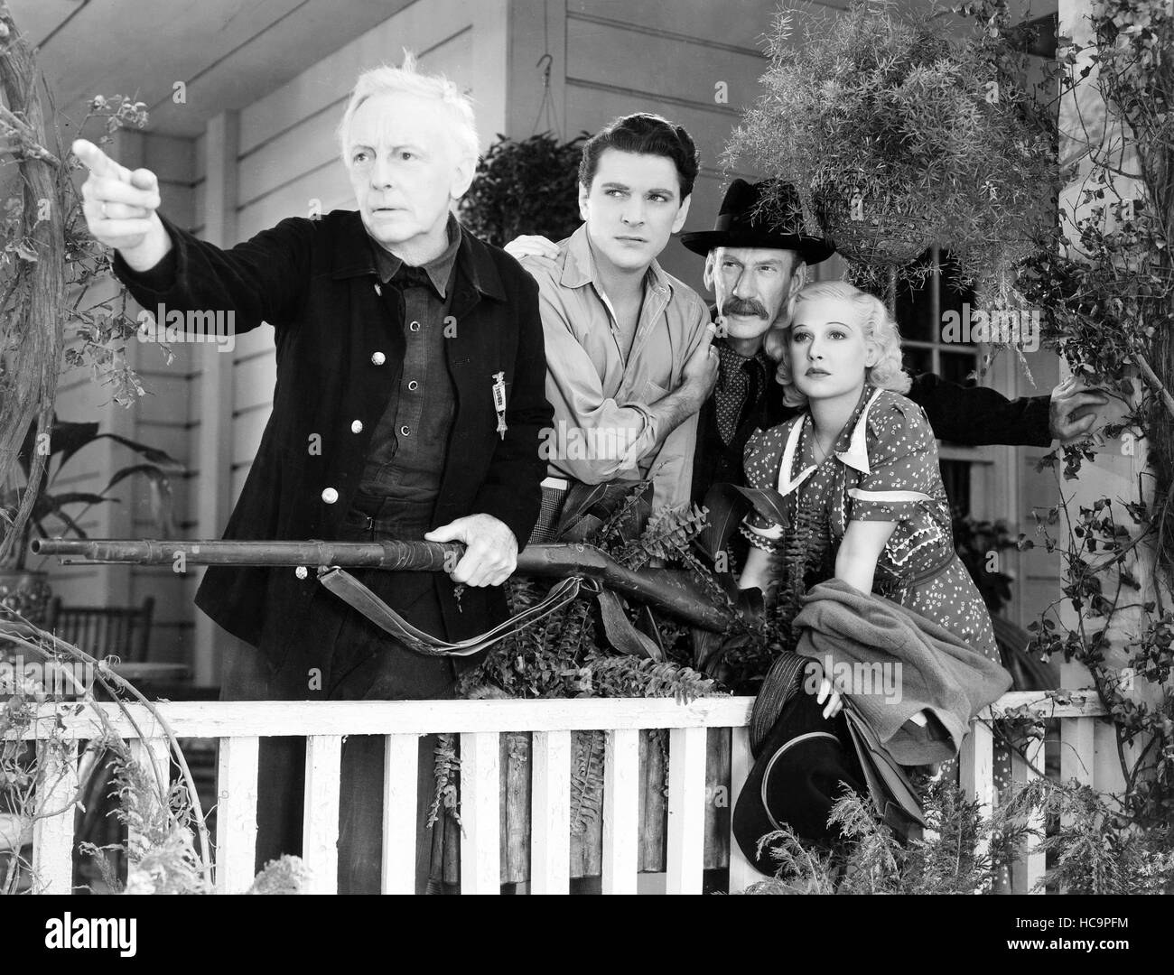 YOUNG FUGITIVES, from left: Harry Davenport, Robert Wilcox, Clem Bevans ...