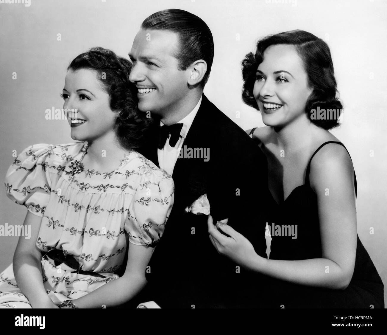 THE YOUNG IN HEART, from left: Janet Gaynor, Douglas Fairbanks Jr., Paulette Goddard, 1938 Stock ...