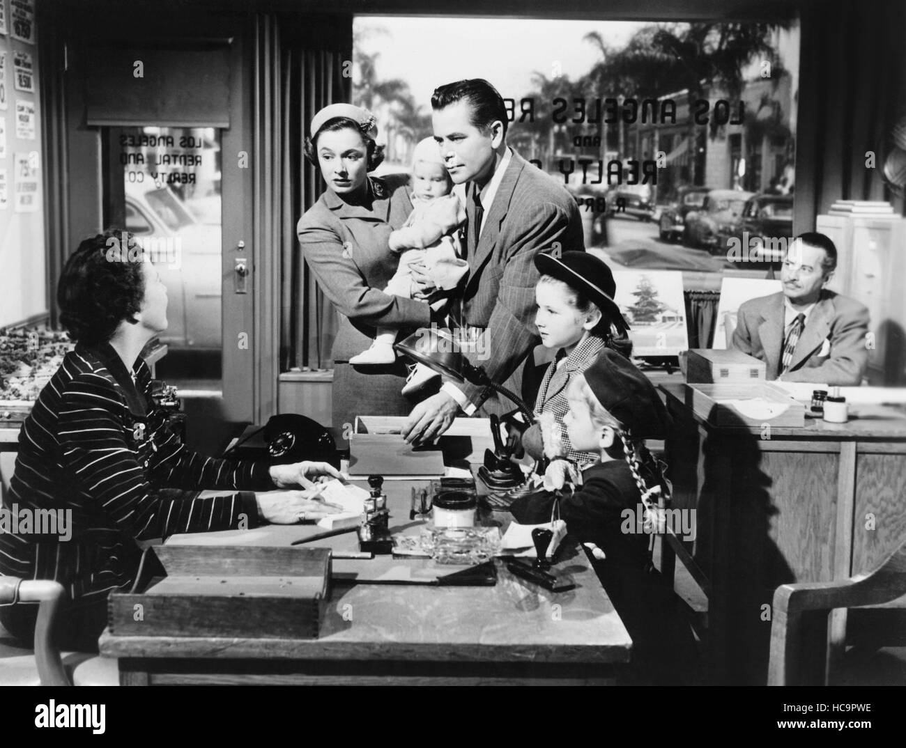 YOUNG MAN WITH IDEAS, standing from left: Ruth Roman, Glenn Ford, Donna ...