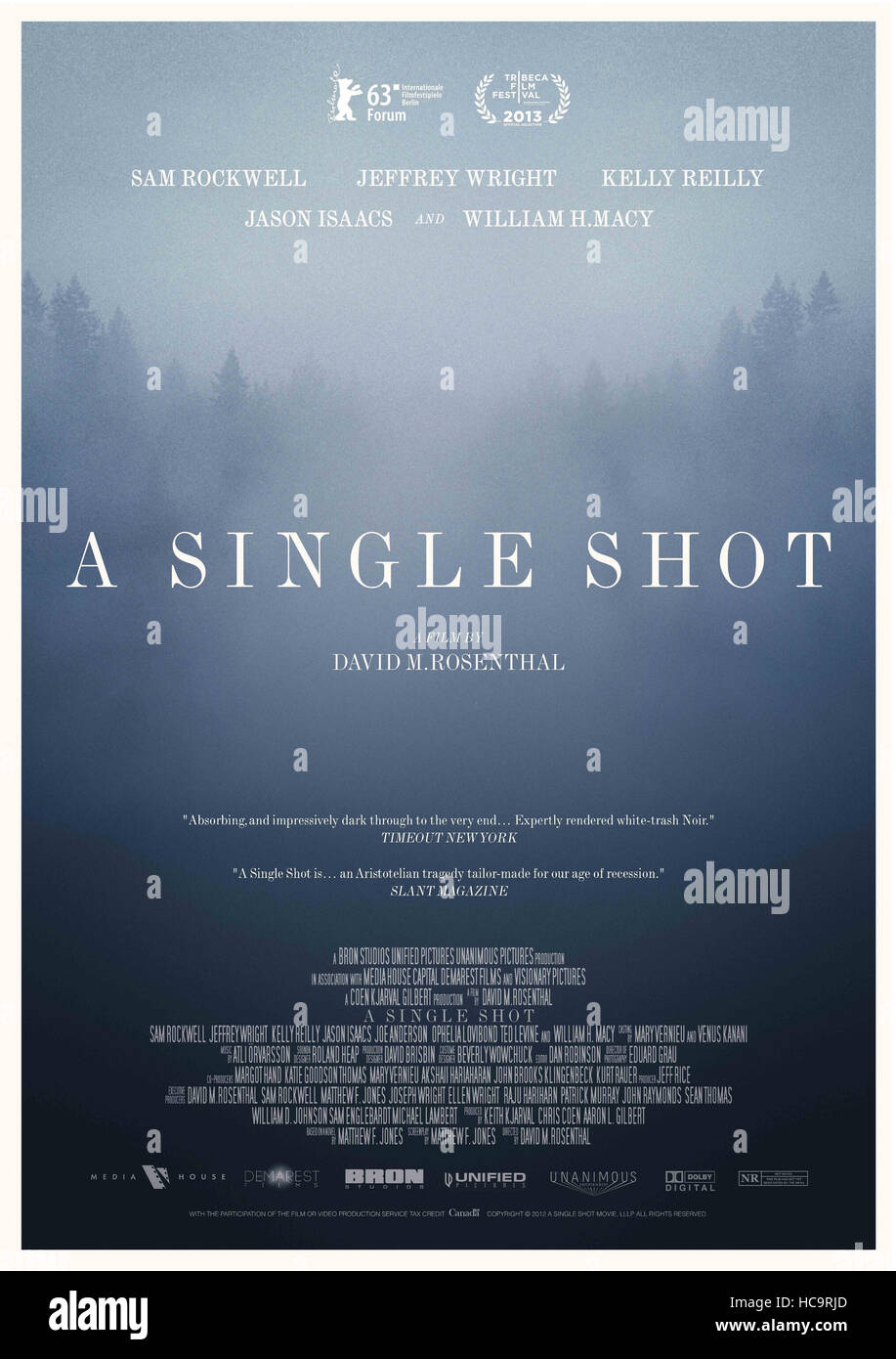 A SINGLE SHOT, US advance poster art, 2013. ©Tribeca Film/courtesy ...
