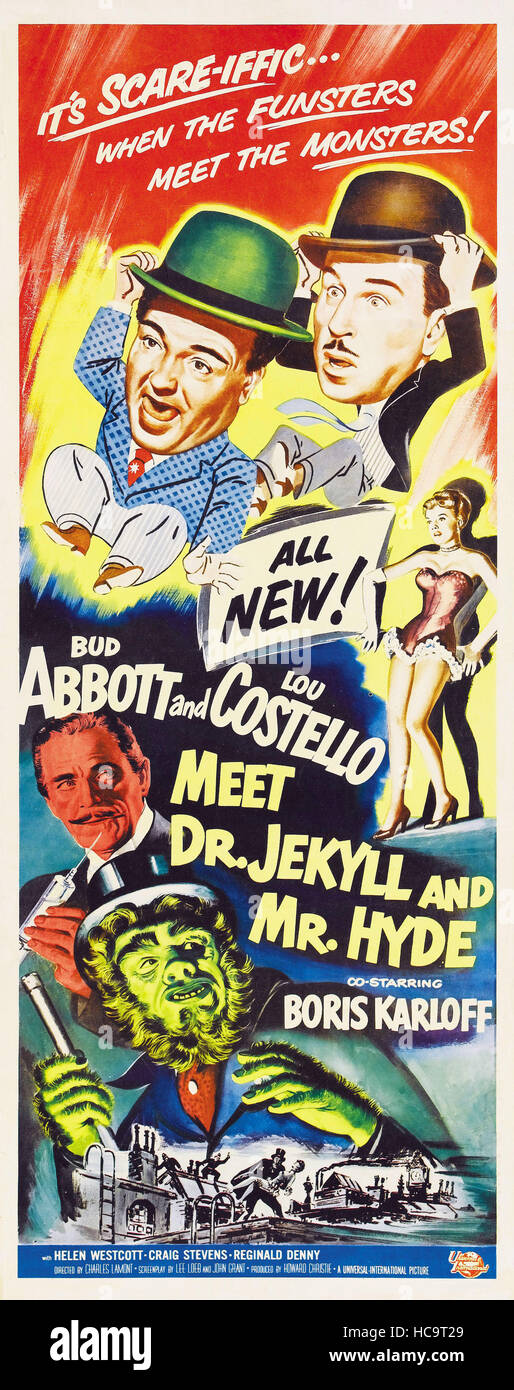 ABBOTT AND COSTELLO MEET DR. JEKYLL AND MR. HYDE, at top, left to right: Lou Costello, Bud ...