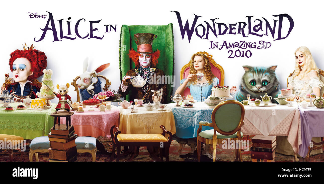 ALICE IN WONDERLAND, US poster art, from left: Helena Bonham Carter ...