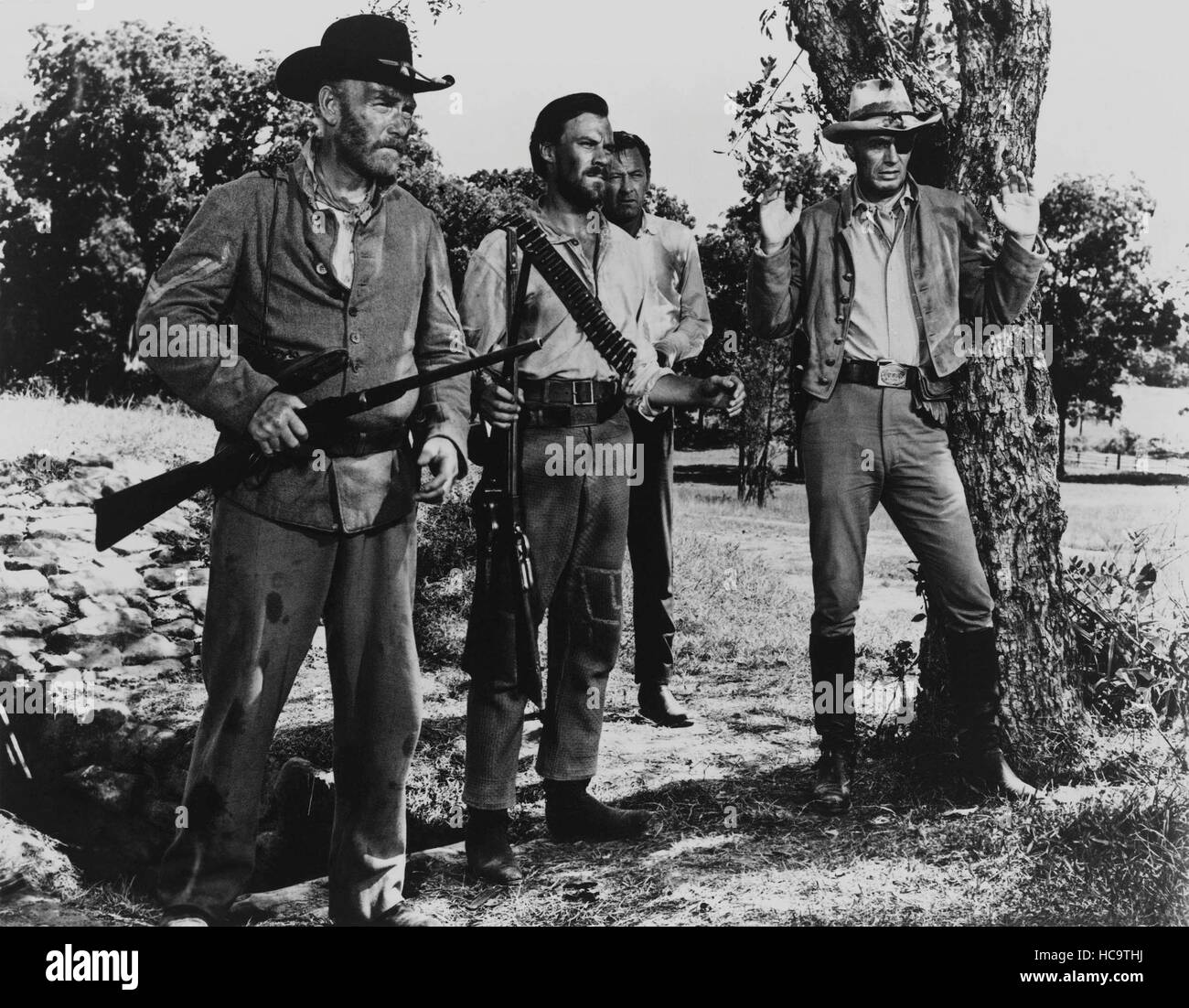 ALVAREZ KELLY, from left: Harry Carey Jr, Duke Hobbie, William Holden ...