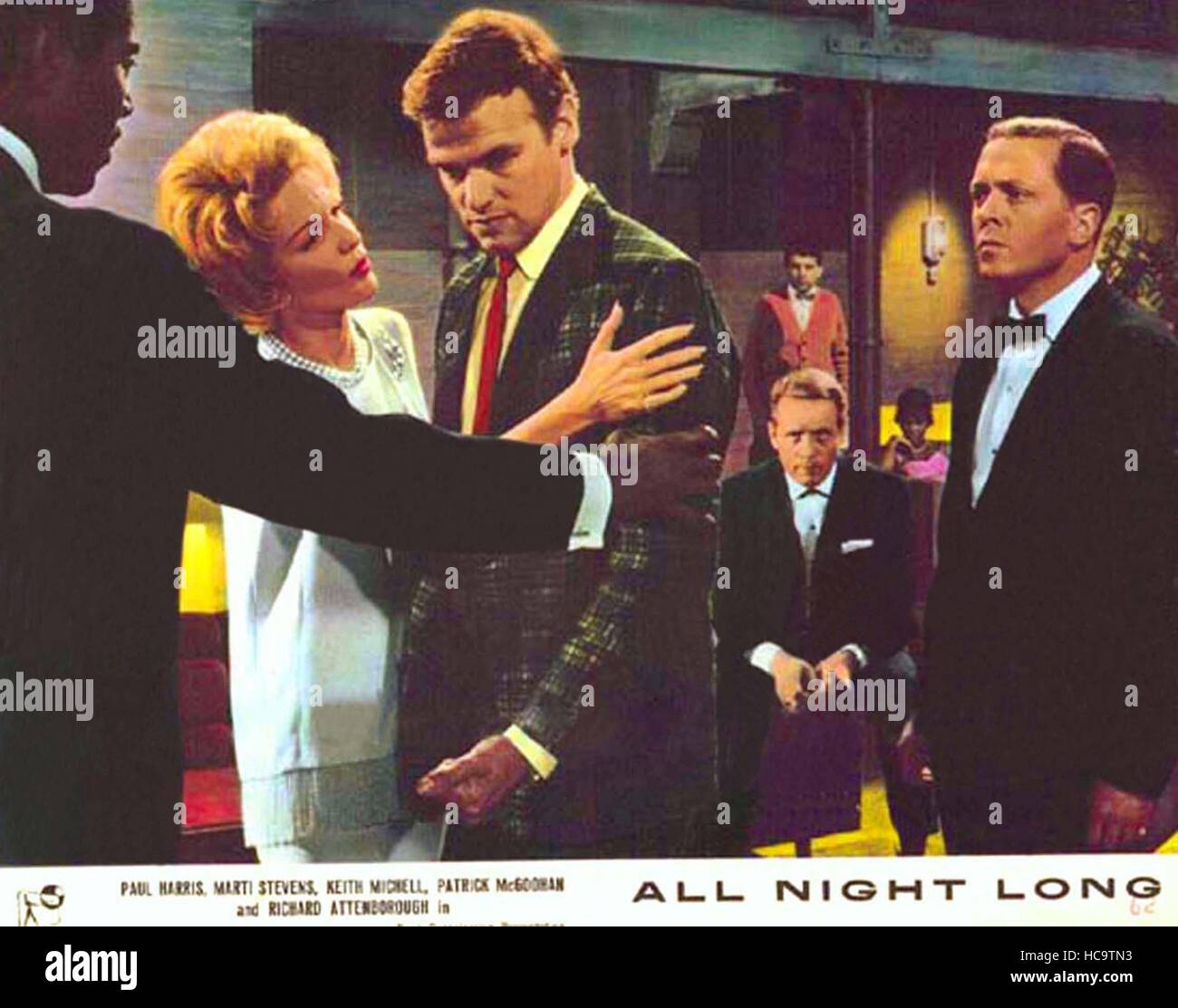 ALL NIGHT LONG, front from left: Paul Harris, Marti Stevens, Keith ...