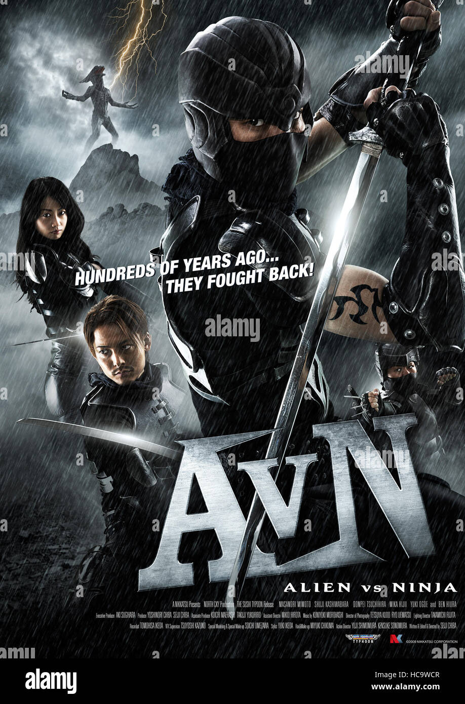 ALIEN VS. NINJA, US poster art, Mika Hijii (back left), Shuji ...