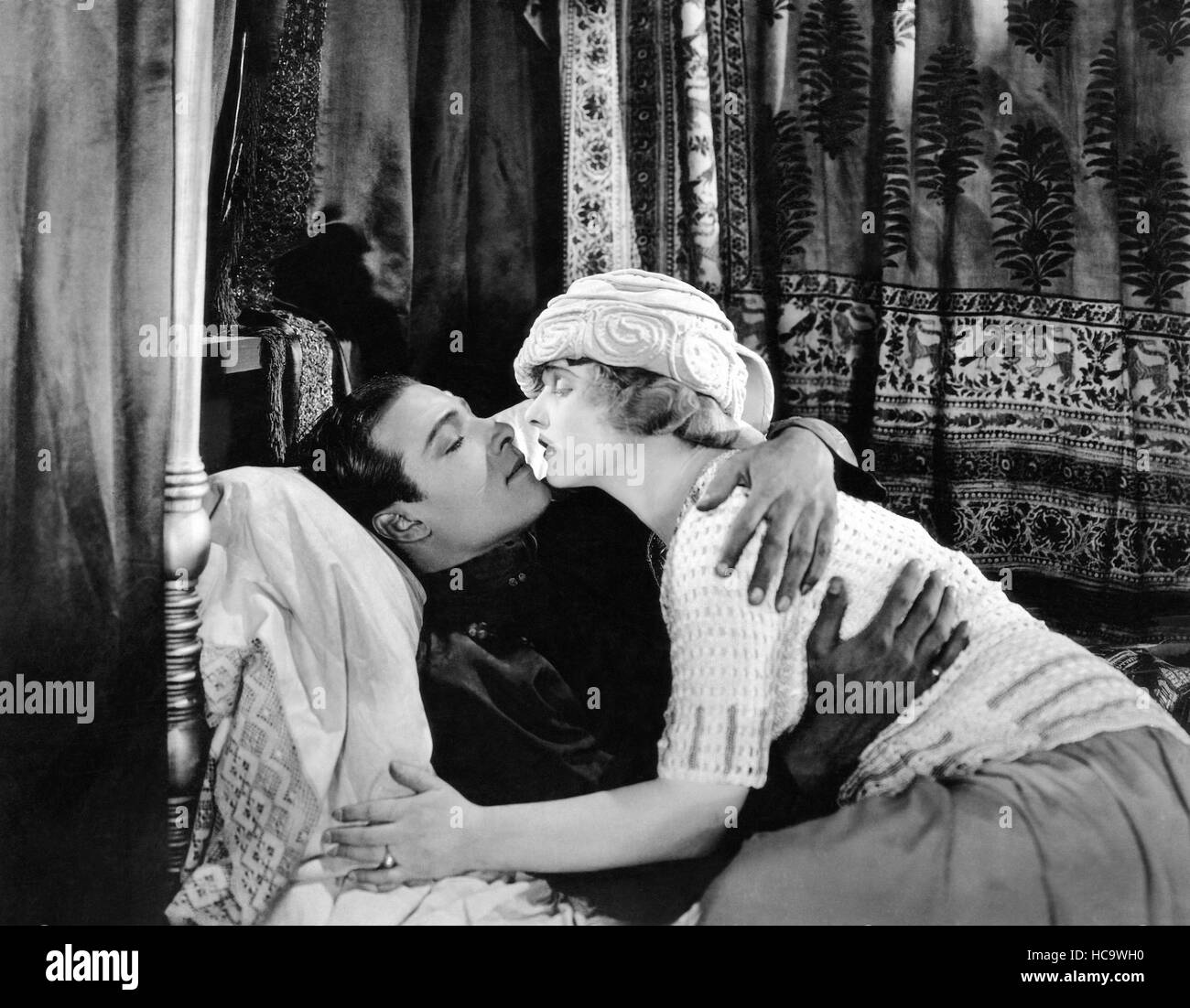 THE YOUNG RAJAH, from left: Rudolph Valentino, Wanda Hawley, 1922 Stock ...