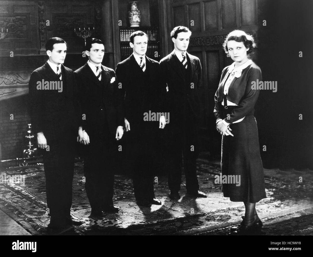 YOUNG WOODLEY, from left: Frank Lawton, Billy Milton, John Teed ...