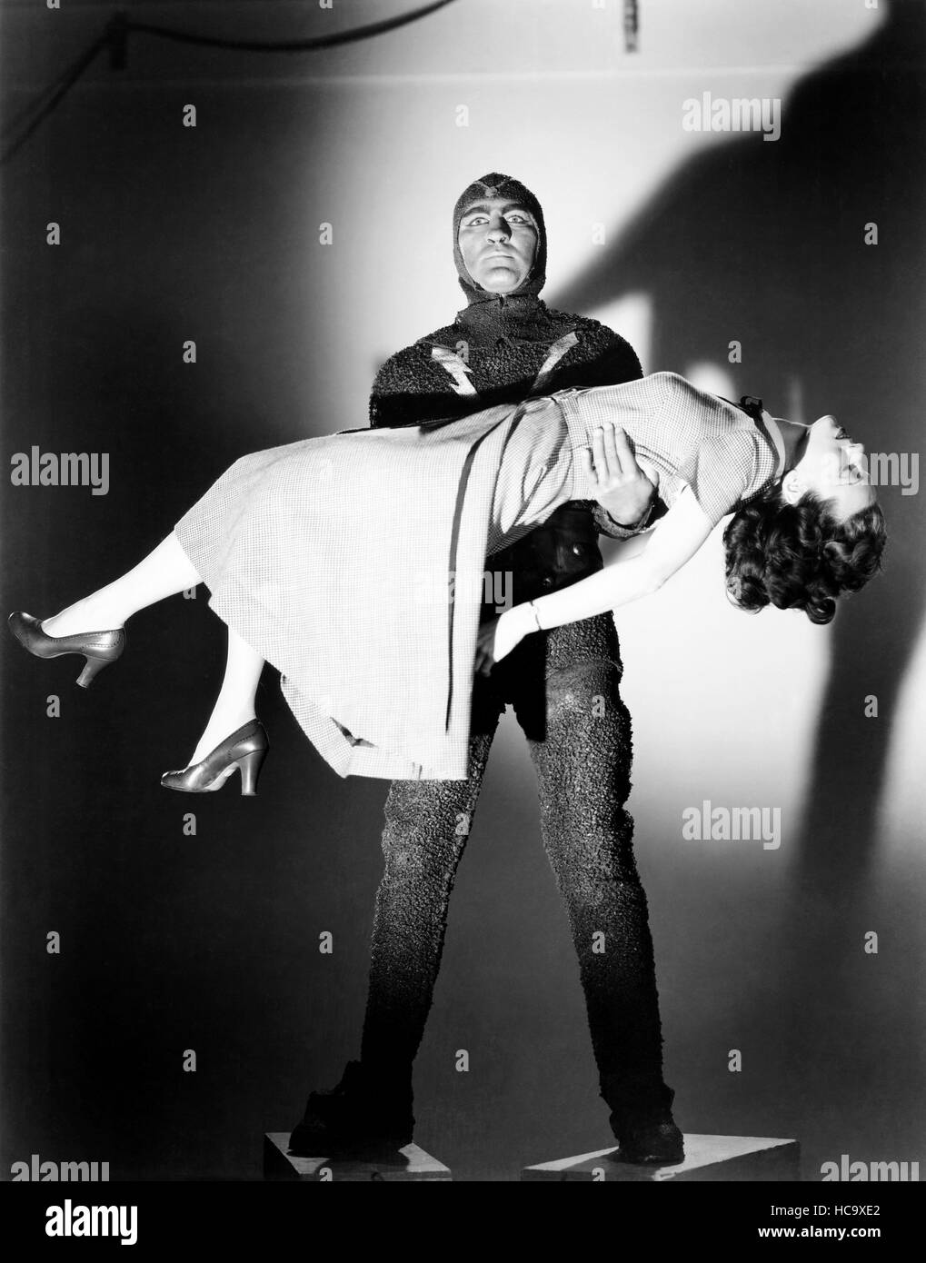 ZOMBIES OF THE STRATOSPHERE, Lane Bradford, carrying Aline Towne, 1952 ...