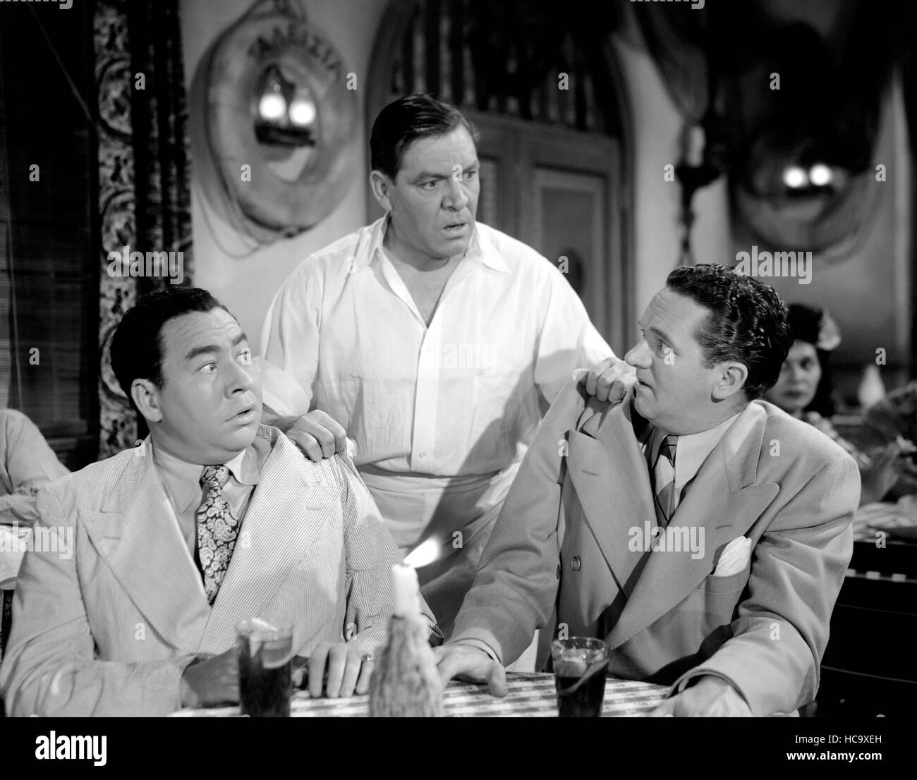 ZOMBIES ON BROADWAY, seated from left: Alan Carney, Wally Brown, Dick ...