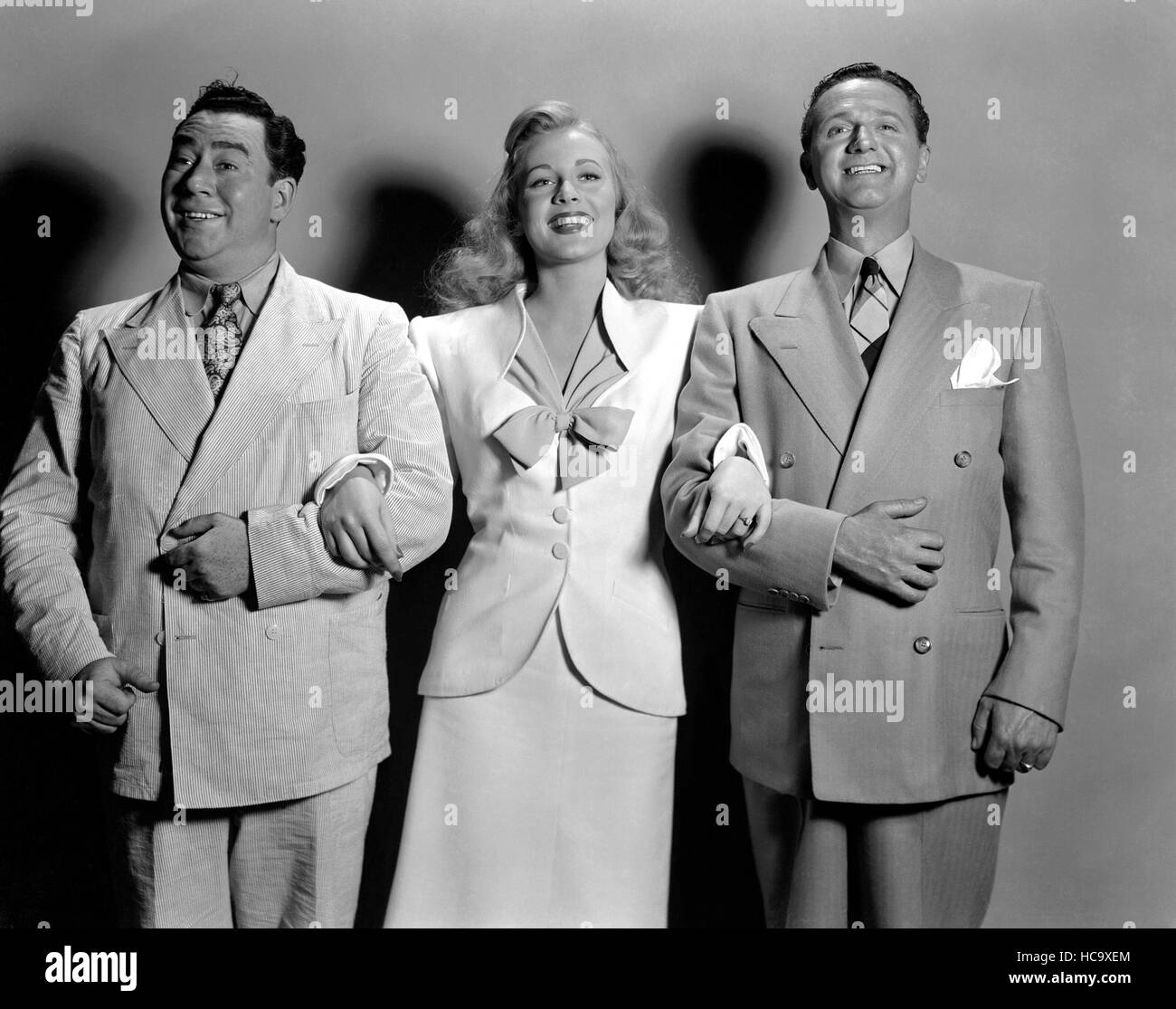 ZOMBIES ON BROADWAY, from left: Alan Carney, Anne Jeffreys, Wally Brown ...