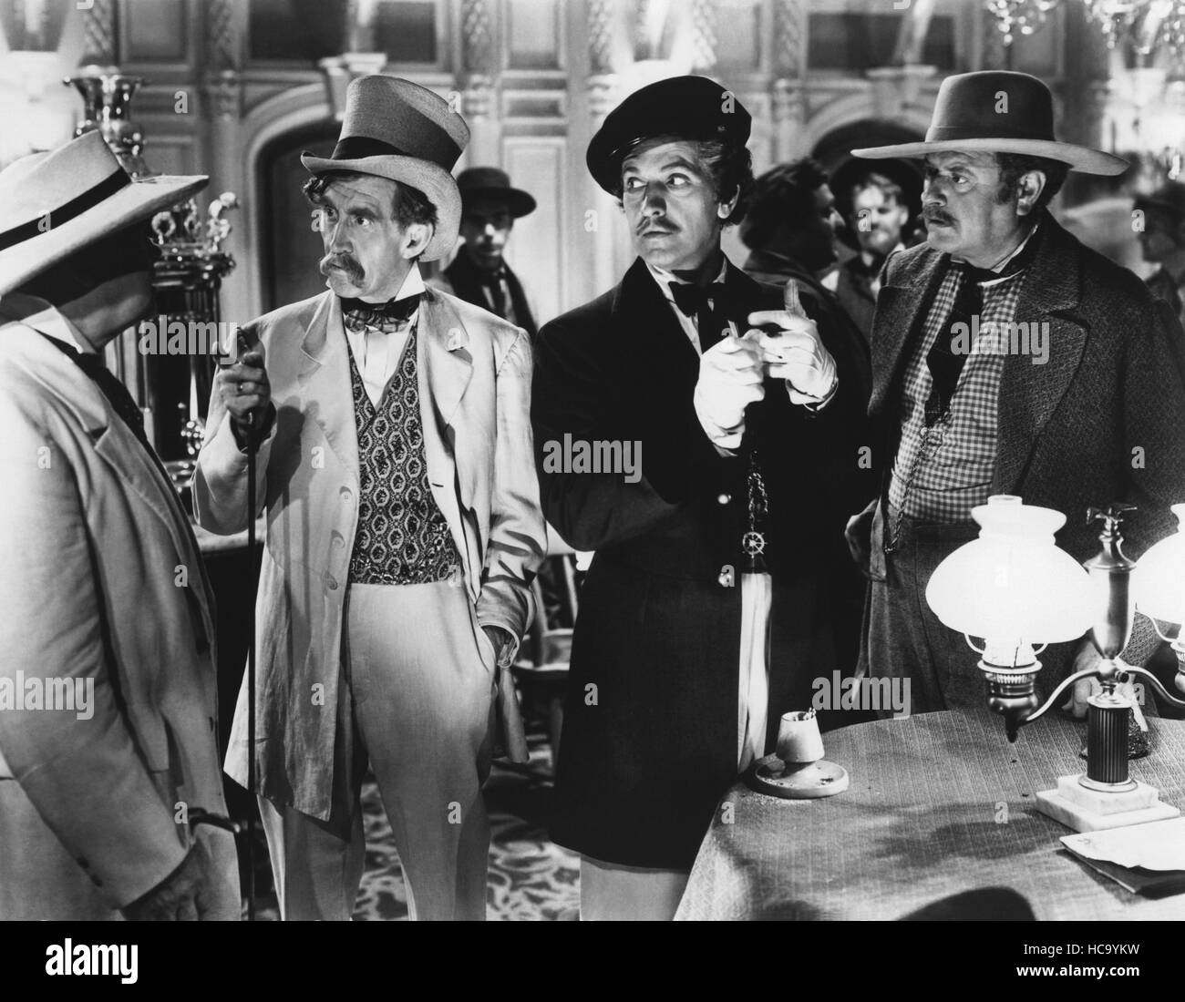 THE ADVENTURES OF MARK TWAIN, second, third and fourth from left: Olin ...