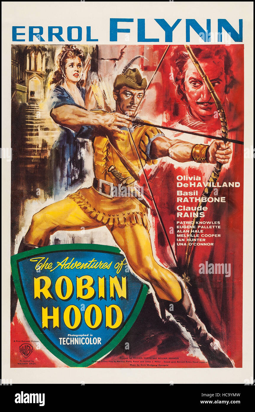 THE ADVENTURES OF ROBIN HOOD, from left: Olivia de Havilland, Errol ...
