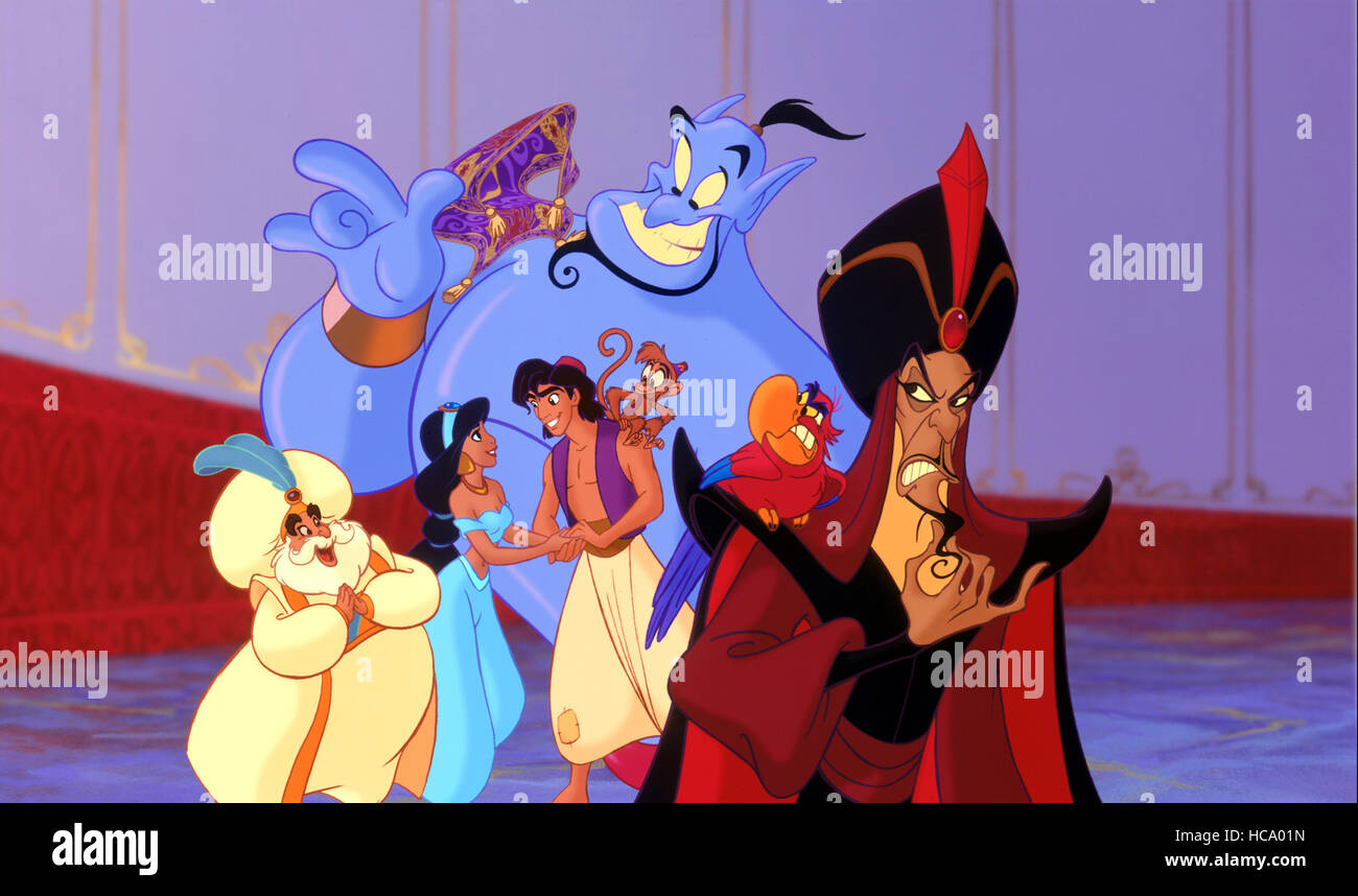 ALADDIN, Sultan, Genie, Jasmine, Aladdin, Abu, Iago, Jafar, 1992 ... ALADDIN, Sultan, Genie, Jasmine, Aladdin, Abu, Iago, Jafar, 1992 ...