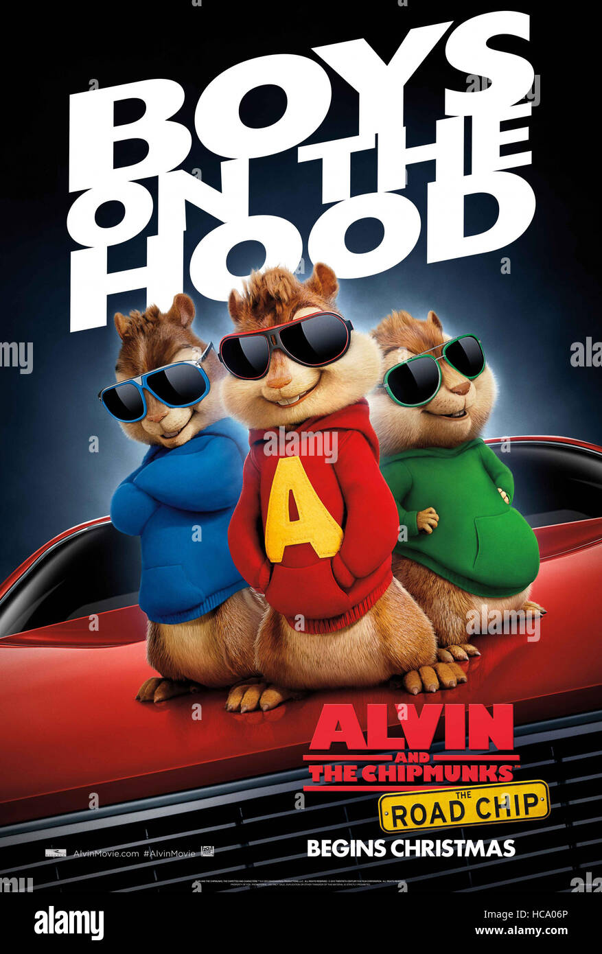 ALVIN AND THE CHIPMUNKS: THE ROAD CHIP, US advance poster, from left ...