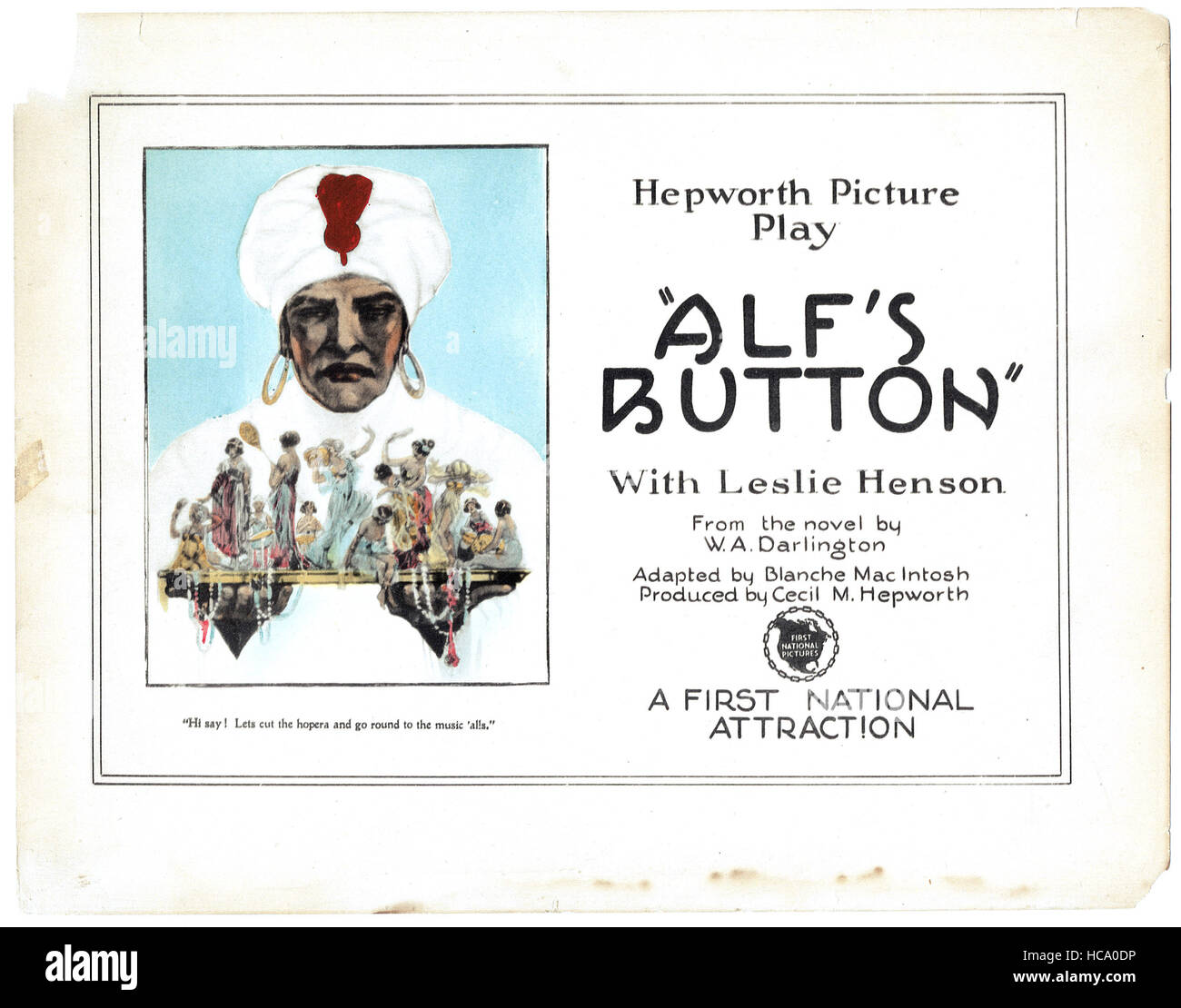 ALF'S BUTTON, James Carew, 1920 Stock Photo - Alamy