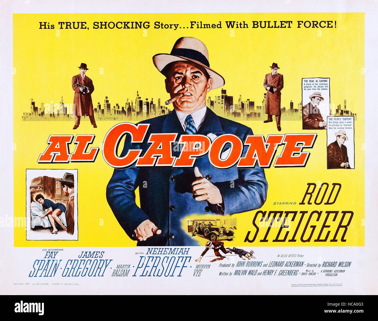 AL CAPONE, US lobbycard, Rod Steiger, 1959 Stock Photo - Alamy