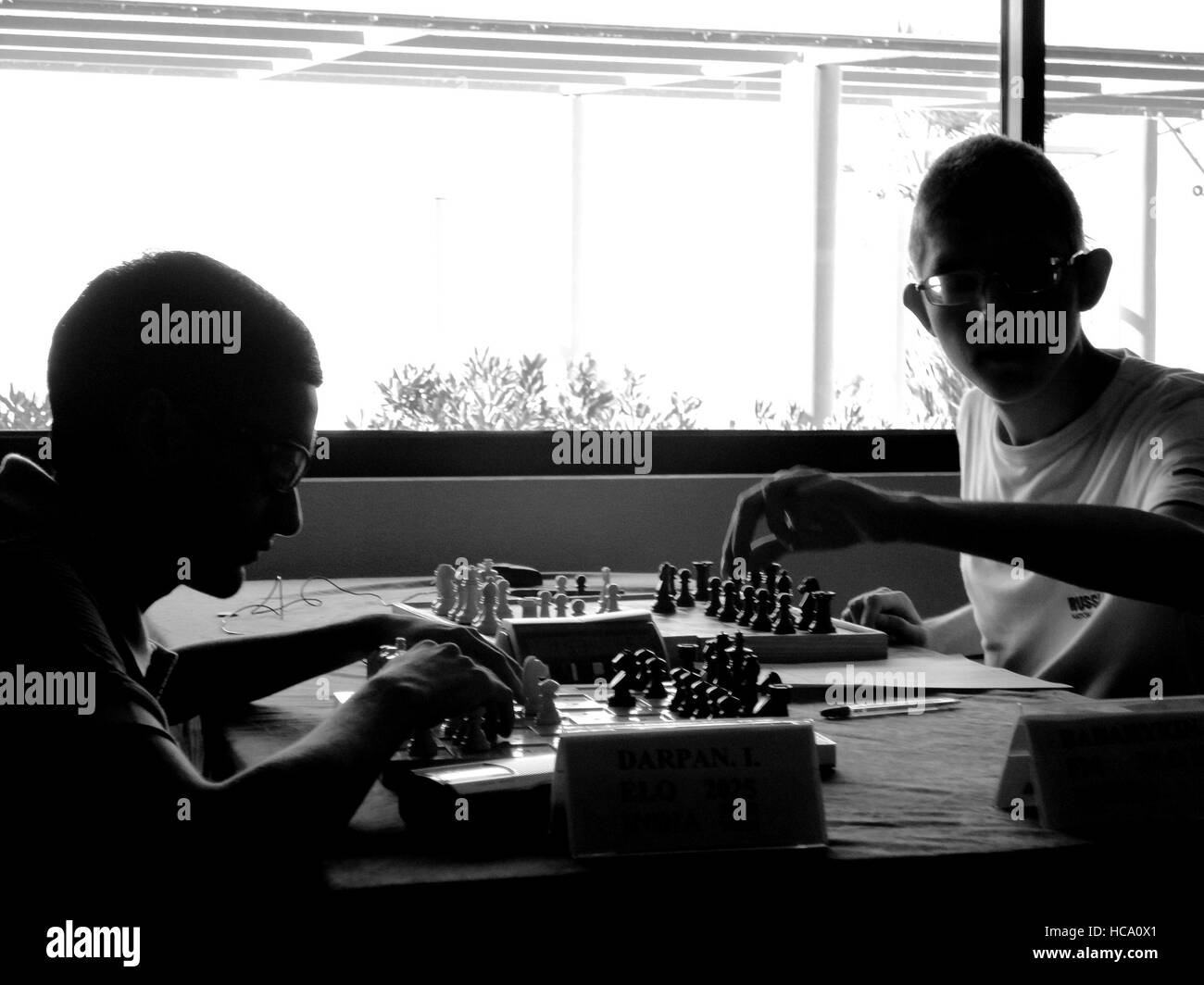 ALGORITHMS, Darpan Inani (left), competes against a fellow blind chess ...