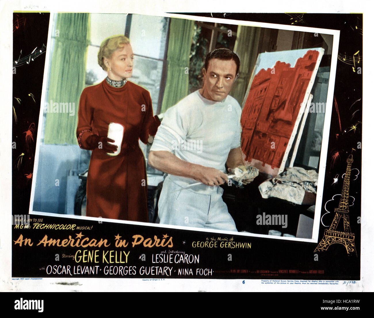 AN AMERICAN IN PARIS, from left, Nima Foch, Gene Kelly, 1951 Stock ...