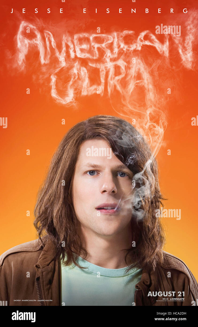 AMERICAN ULTRA, US teaser poster, Jesse Eisenberg, 2015. ©Lionsgate ...