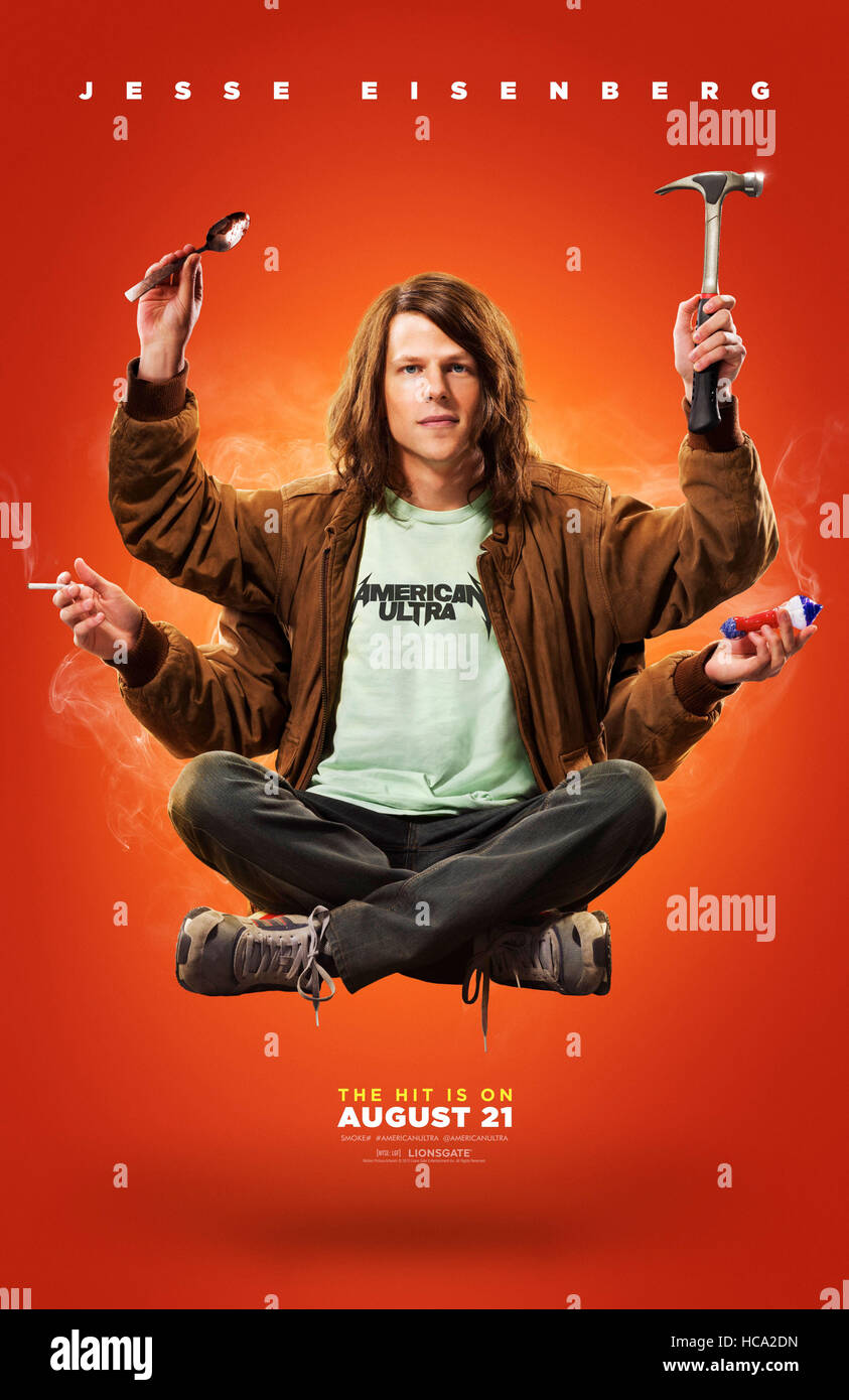 AMERICAN ULTRA, US poster, Jesse Eisenberg, 2015. ©Lionsgate/courtesy ...
