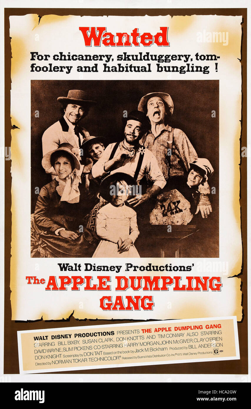 THE APPLE DUMPLING GANG, US poster art, clockwise from top left: Bill ...