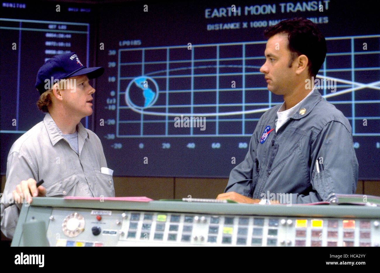 APOLLO 13, director Ron Howard, Tom Hanks on set, 1995, (c) Universal ...
