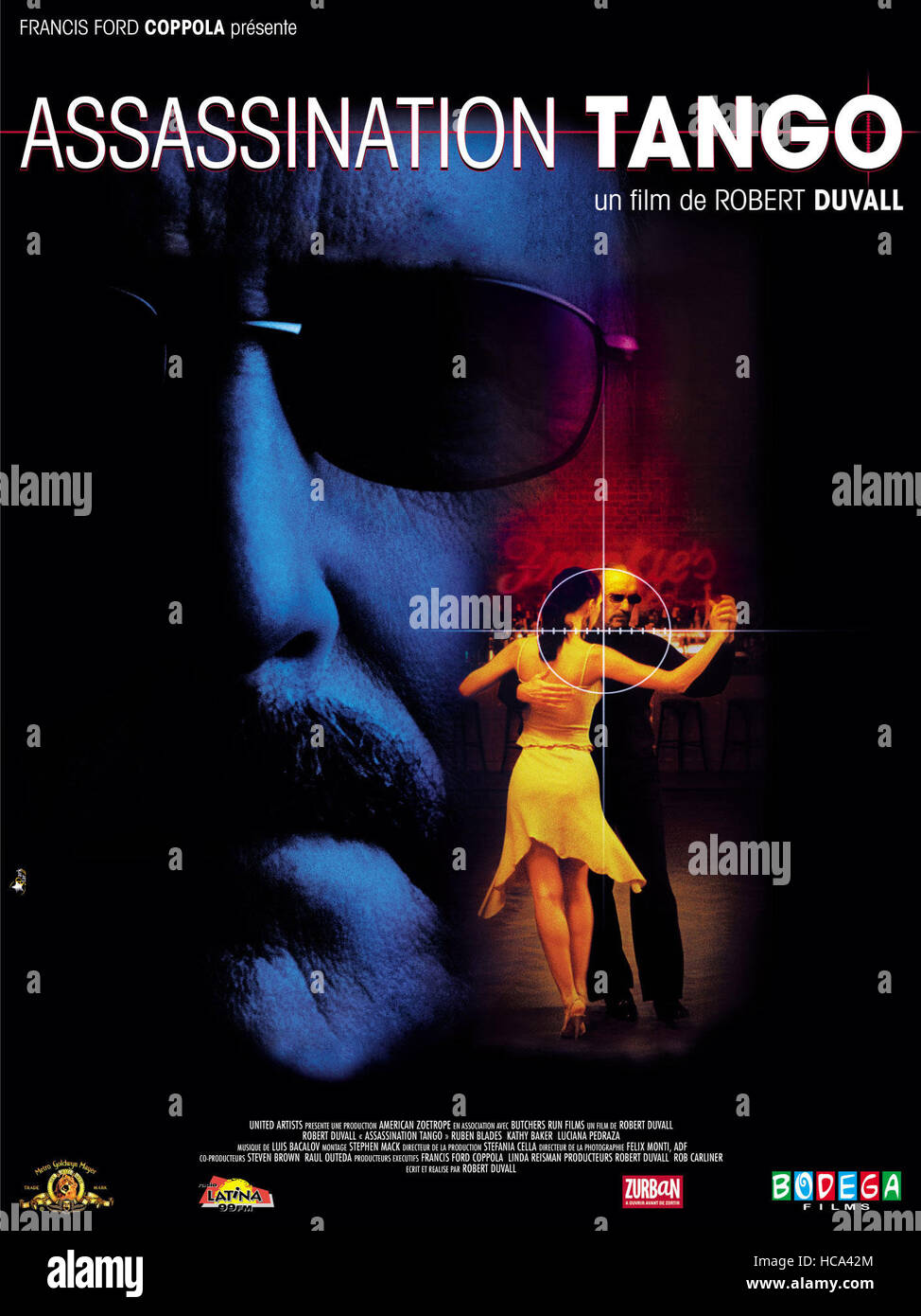 ASSASSINATION TANGO, French poster art, left and right: Robert Duvall ...