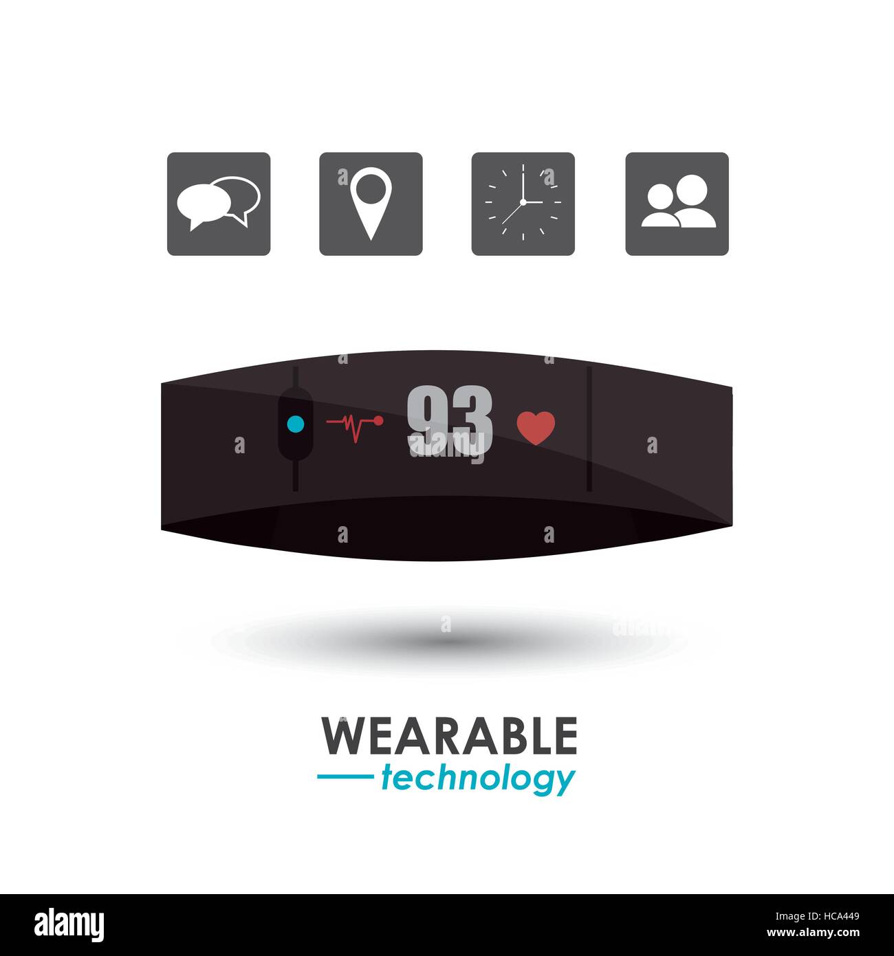 smart watch healthcare wearable technology Stock Vector Image & Art - Alamy