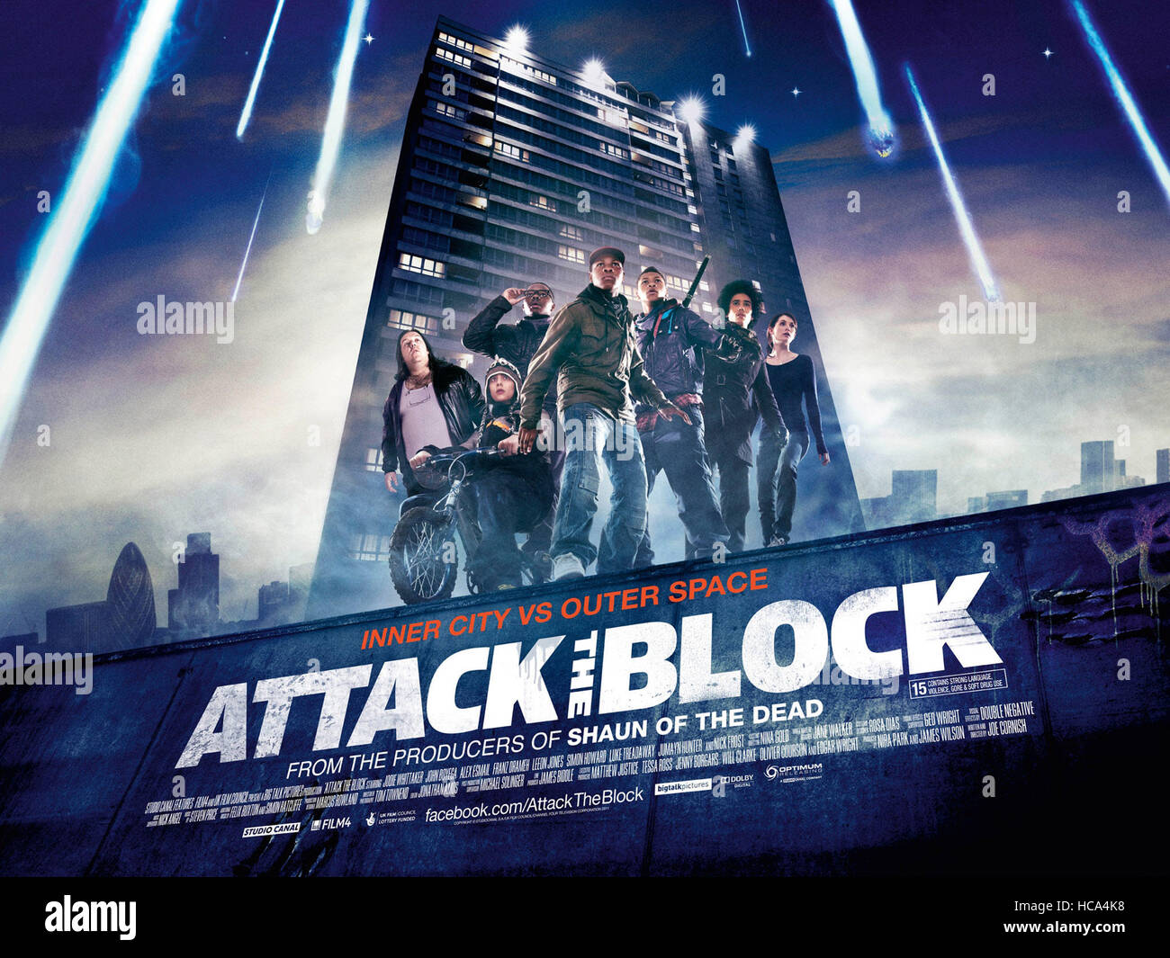 ATTACK THE BLOCK, British poster art, from left: Nick Frost, Alex Esmail, Leeon Jones, John ...