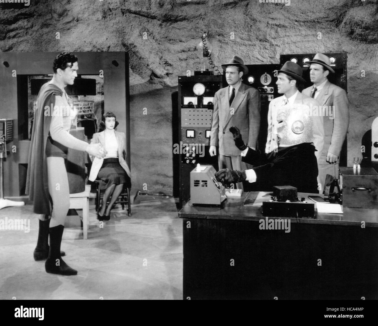 ATOM MAN VS SUPERMAN, from left: Kirk Alyn, Noel Neill, Terry Frost ...