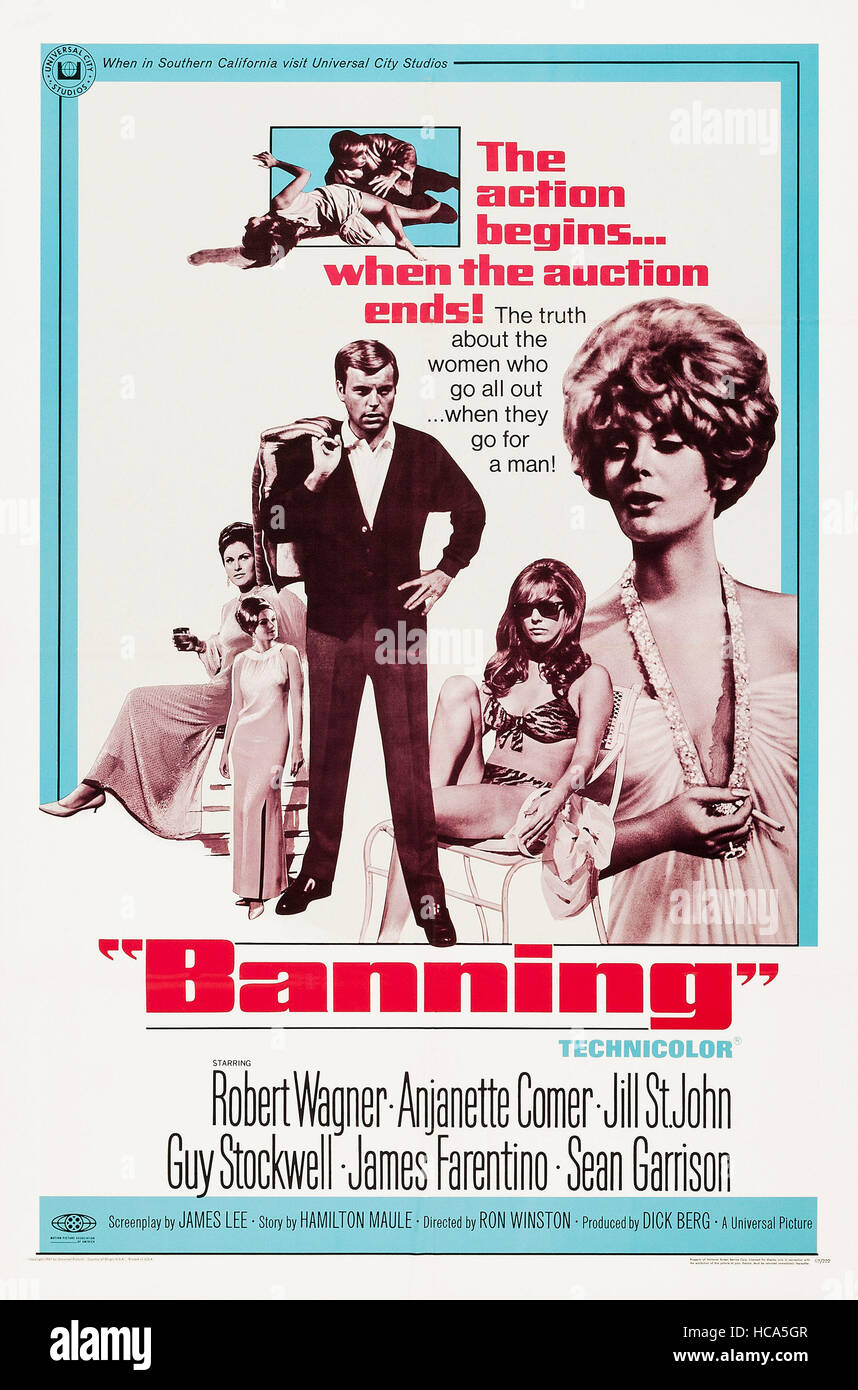 BANNING, US poster art, left: Susan Clark; center: Robert Wagner; right ...