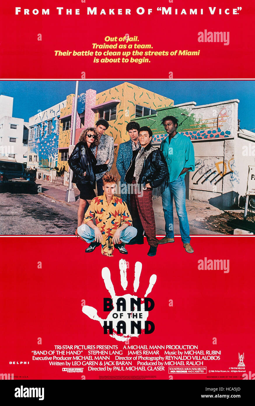 BAND OF THE HAND, US poster art, front: John Cameron Mitchell; top from ...