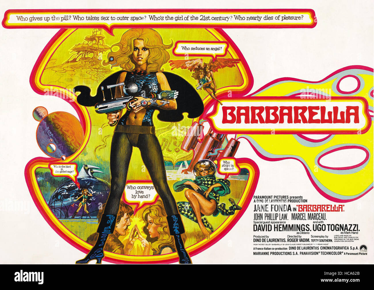 BARBARELLA, British poster art, Jane Fonda, 1968 Stock Photo - Alamy