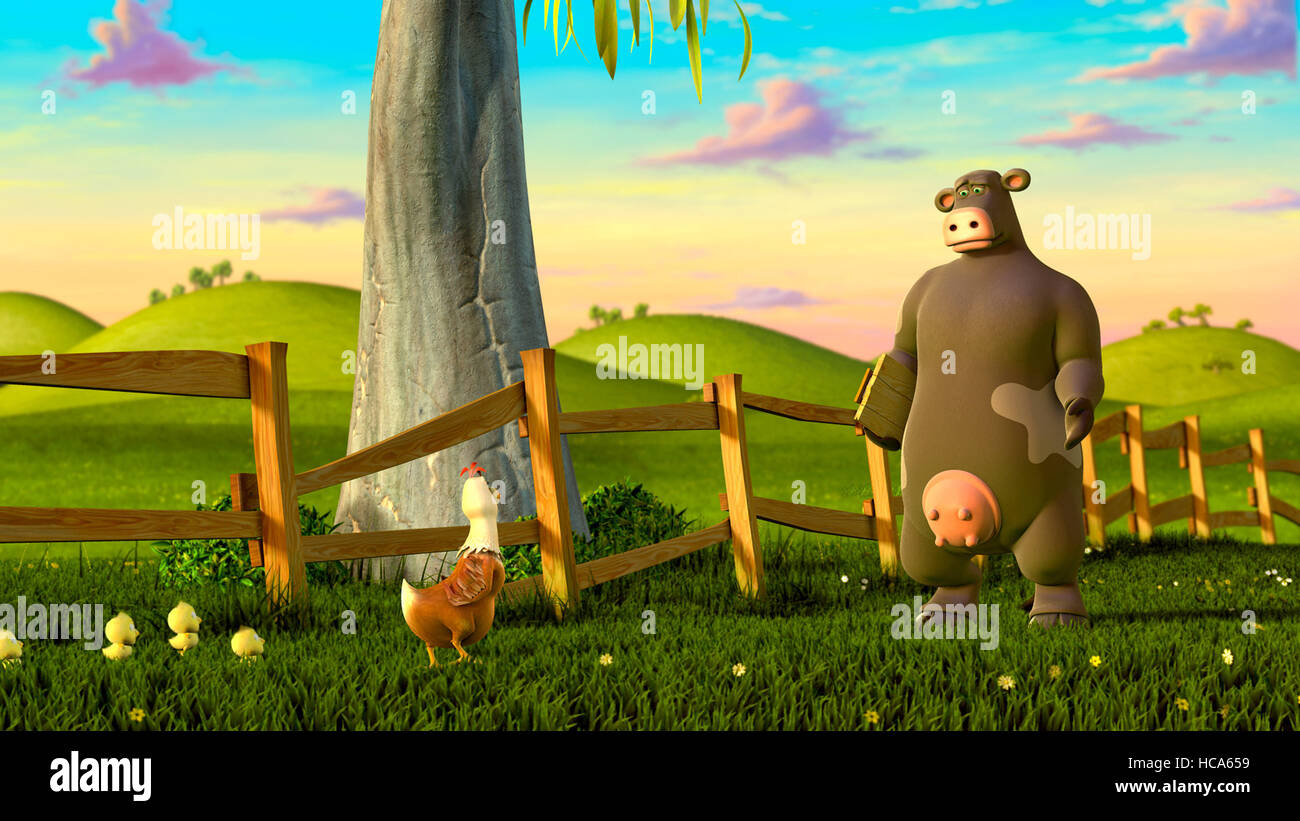 BARNYARD, Etta the hen (voiced by Andie MacDowell), Ben the Cow (voiced ...