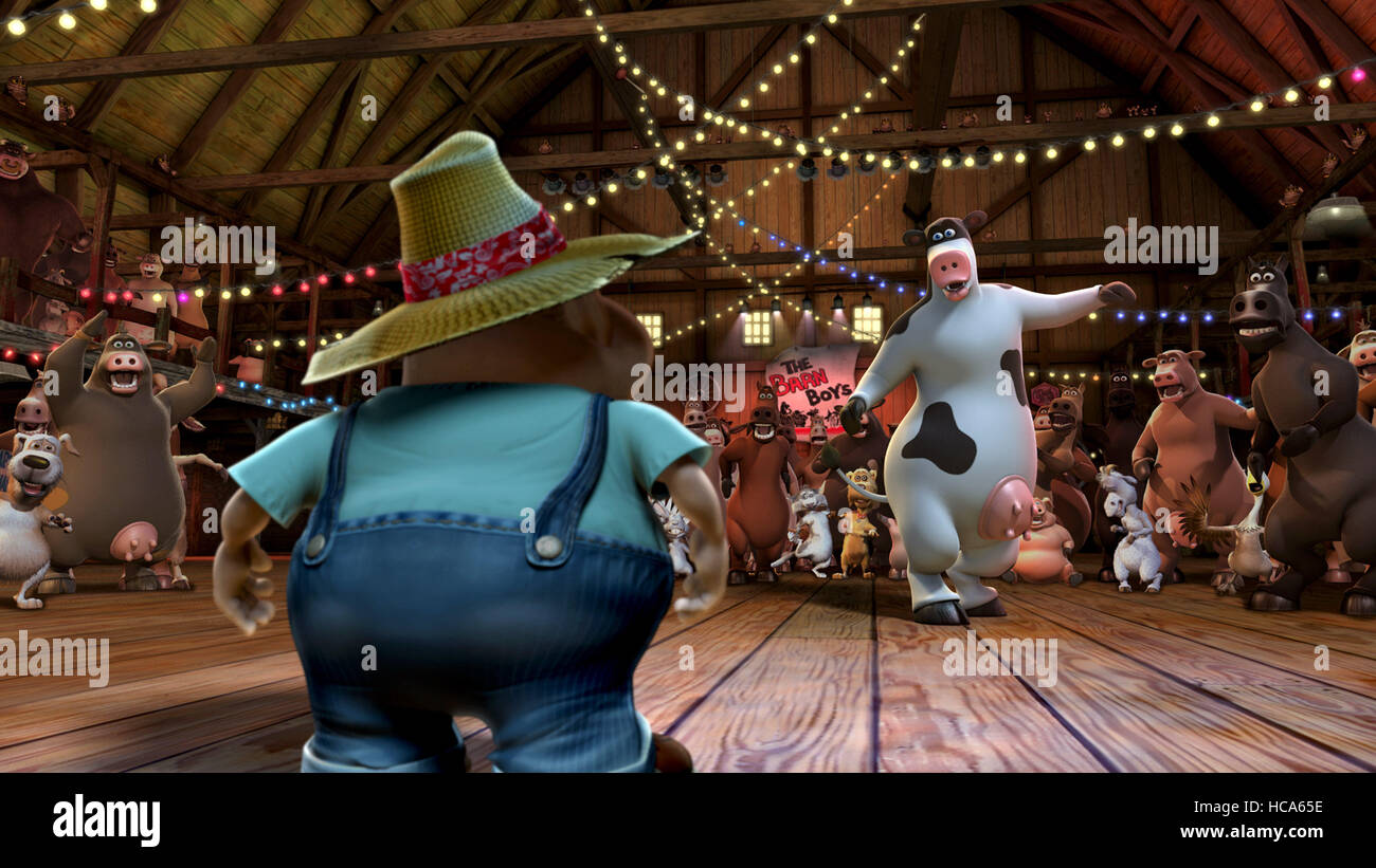 BARNYARD, (white cow with brown spots, right) Otis (voiced by Kevin ...