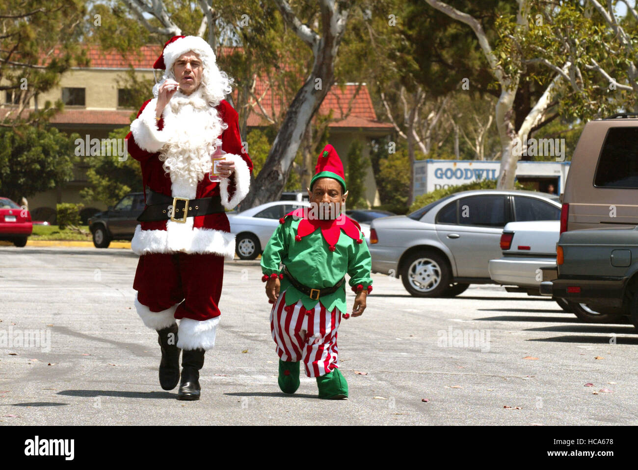 BAD SANTA, Billy Bob Thornton, Tony Cox, 2003, (c) Dimension Films ...