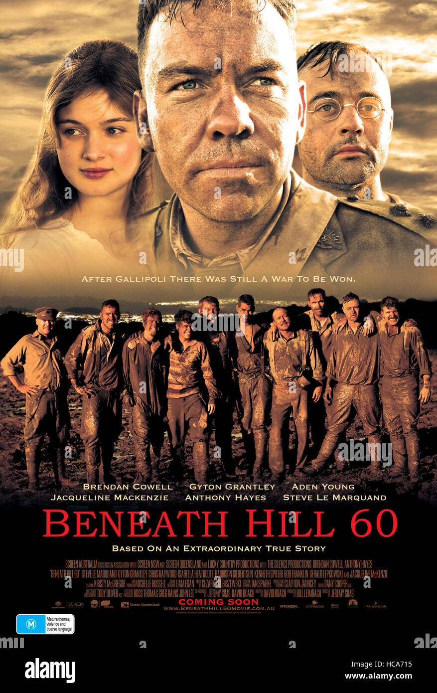 BENEATH HILL 60, Australian poster art, Bella Heathcote (left), Brendan ...