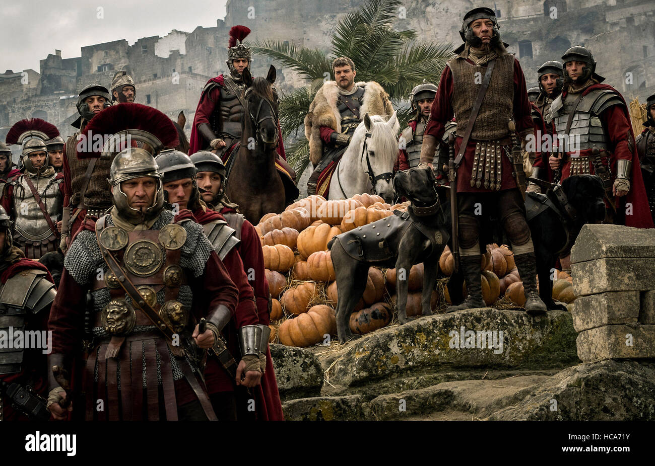 BEN-HUR, center rear, from left: Toby Kebbell as Messala Severus, Pilou ...